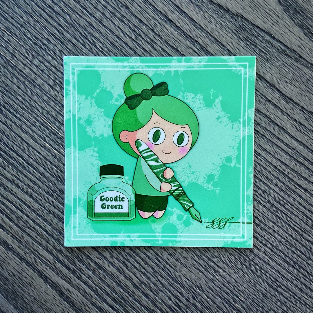 Goodie Green - Fountain Pen Vinyl Sticker - Etsy