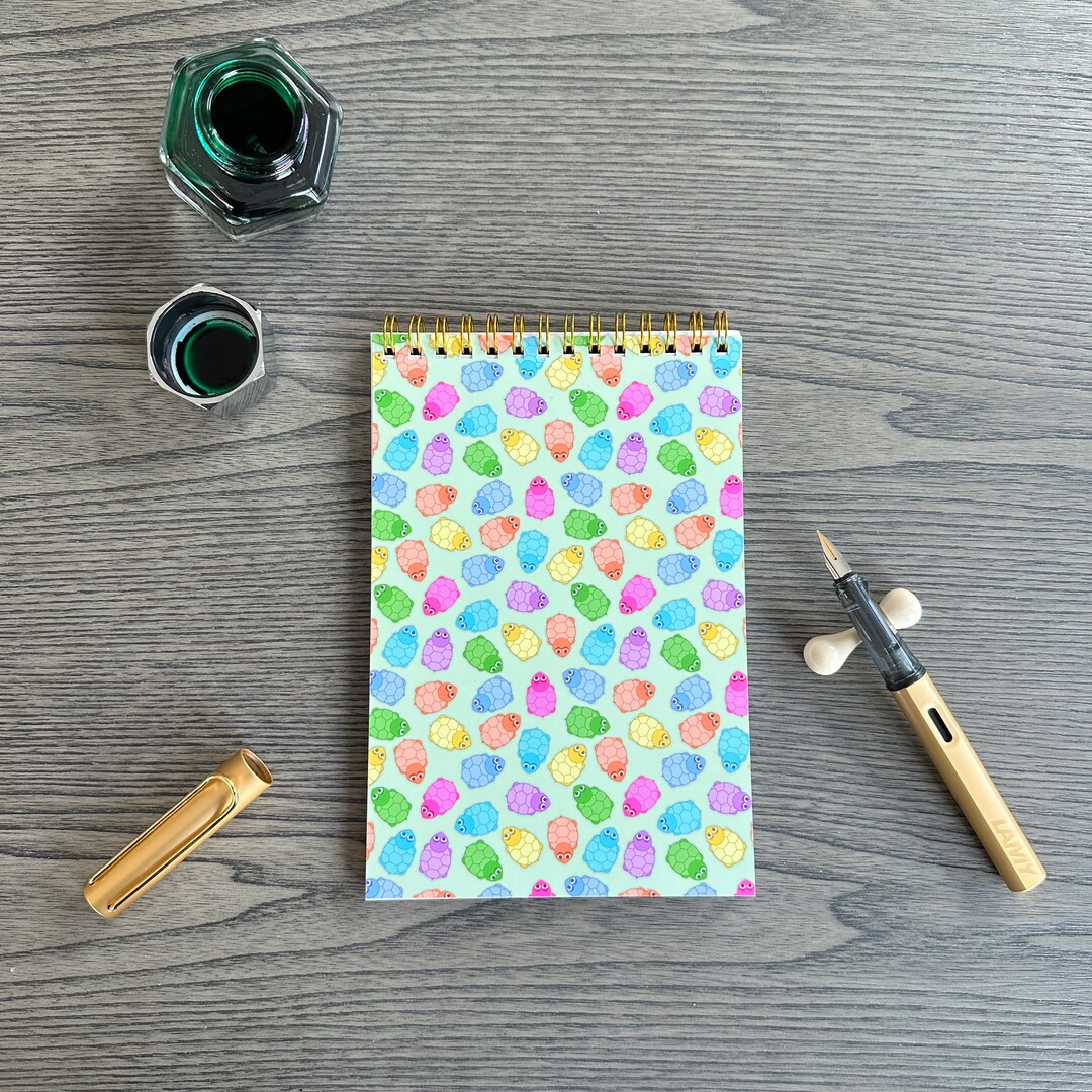 Rainbow Turtles Notebook - B6 - Fountain Pen Friendly Japanese Paper ...
