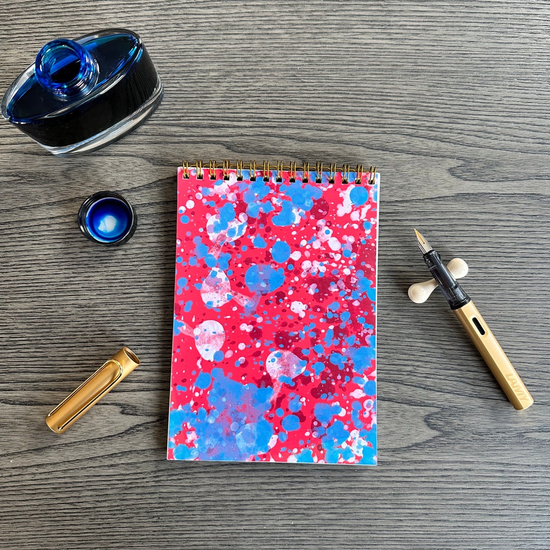 Ink Splatter Notebook - B6 - Fountain Pen Friendly Japanese Paper! - Etsy