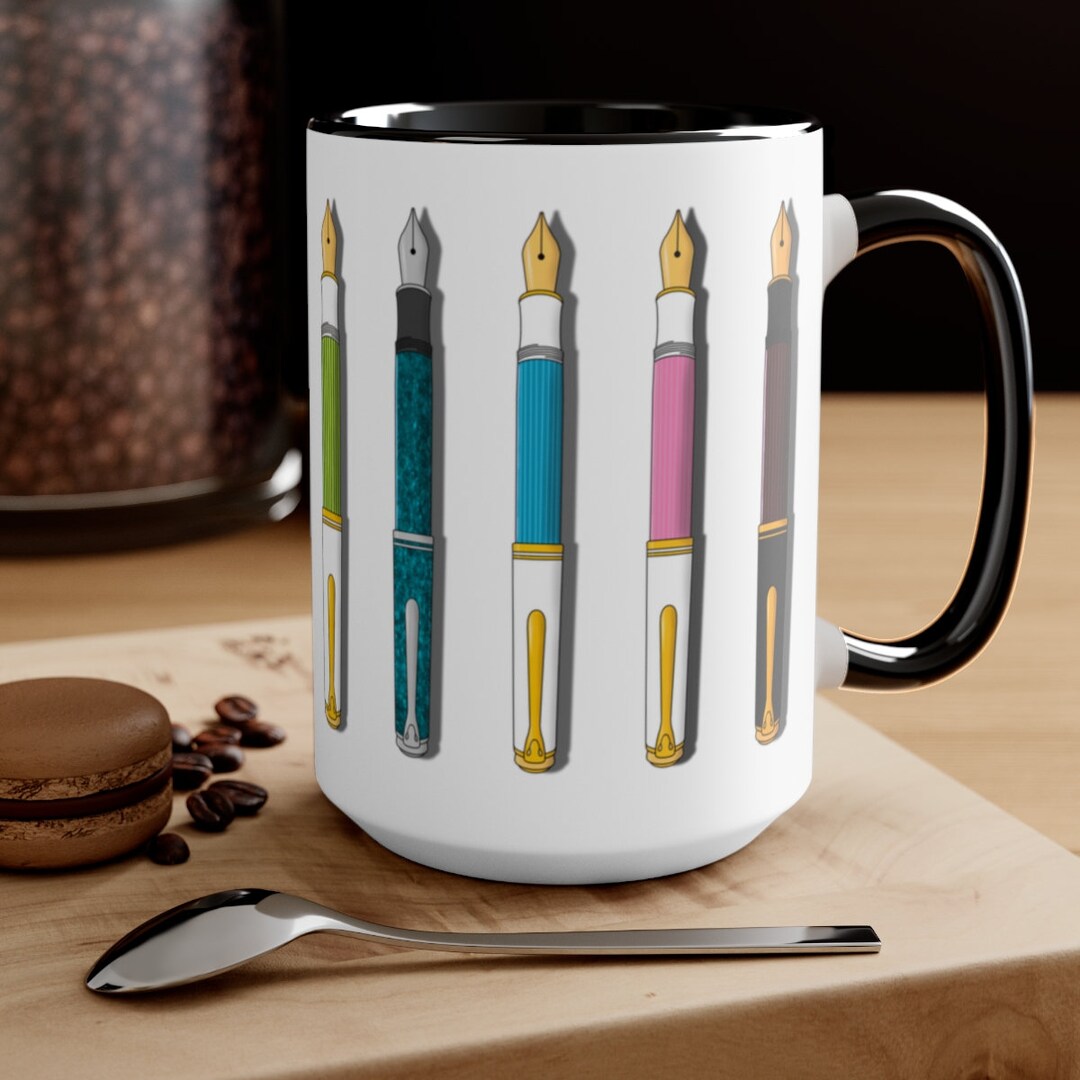Fountain Pen Mug Large 15 Oz Coffee Mug Fountain Pen Collector Gift ...