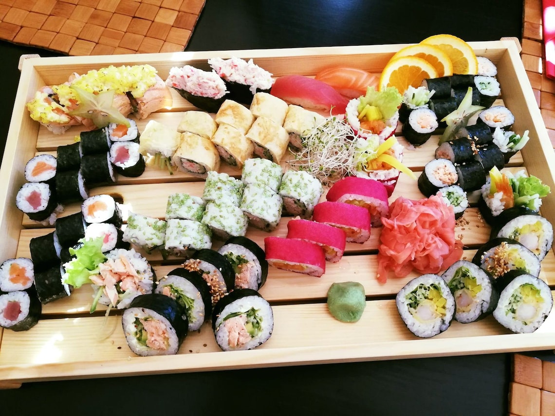 Sushi Box Box Bento Box Serving Sushi Small 15x30 Cm - Etsy