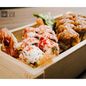 Sushi Box, Box, Bento Box, Serving Sushi, Small - 15x30 Cm - Etsy