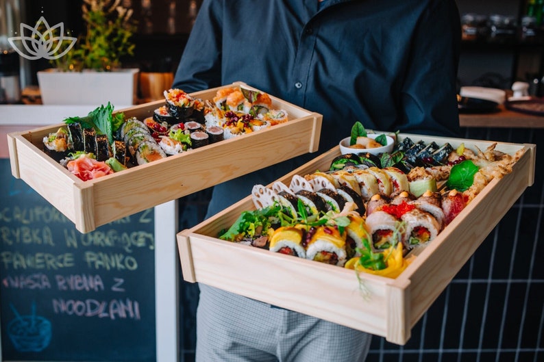 Sushi Box Box Bento Box Serving Sushi Small 15x30 Cm - Etsy