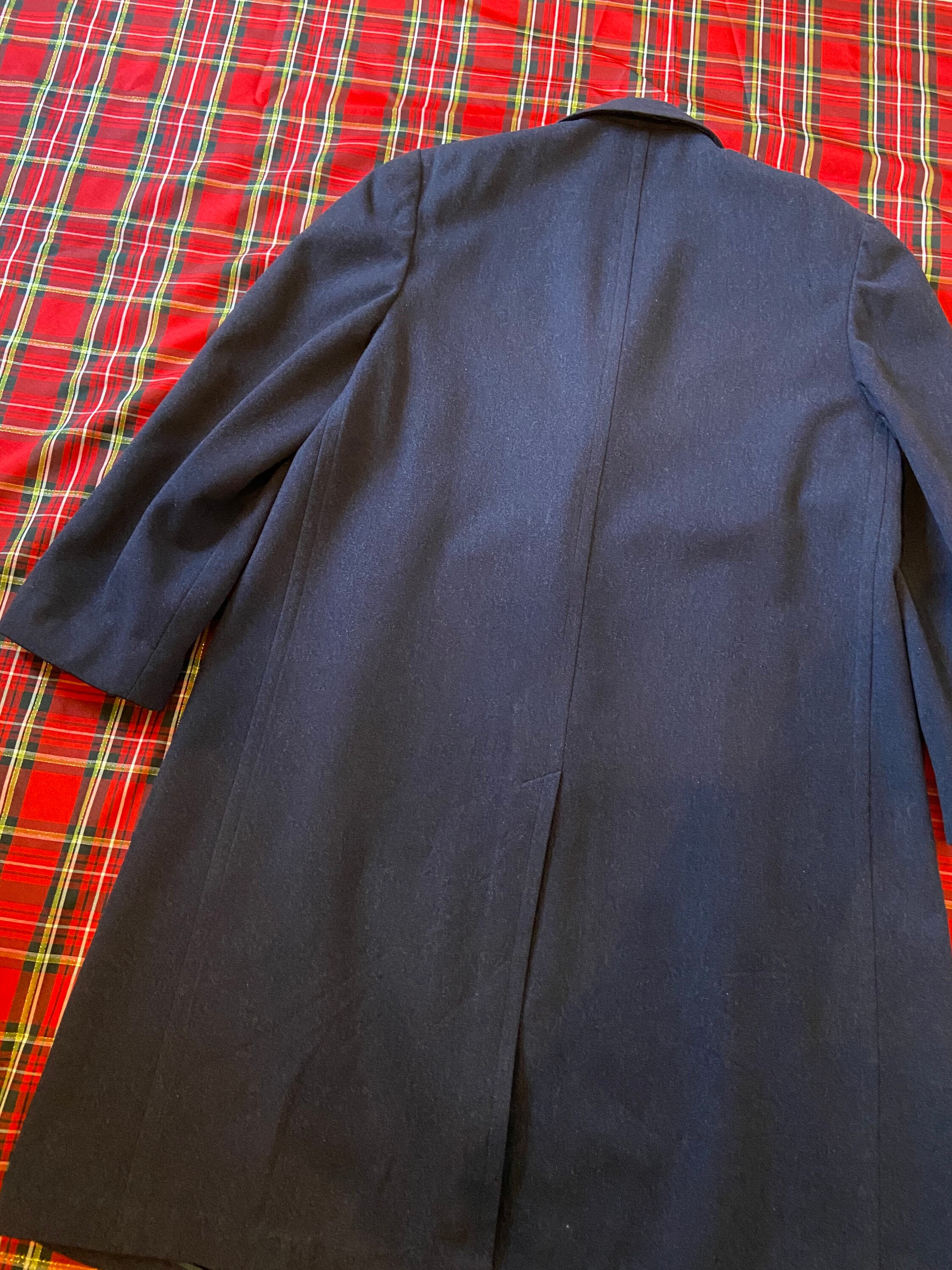 1940s Navy Blue Mens Vintage Overcoat - Etsy