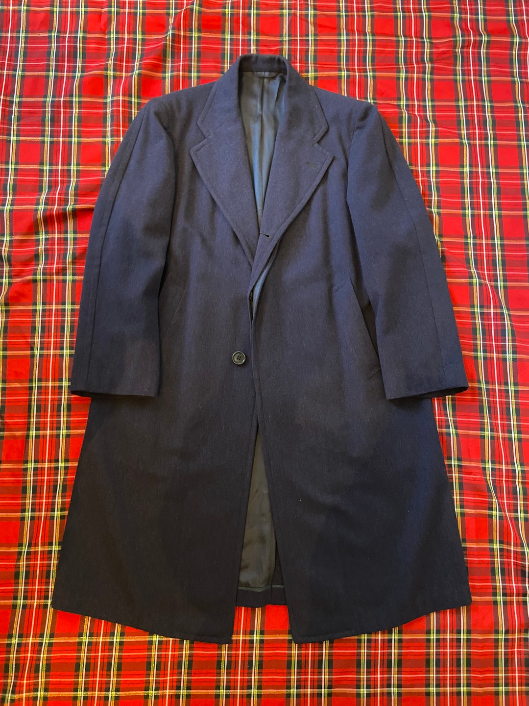 1940s Navy Blue Mens Vintage Overcoat - Etsy