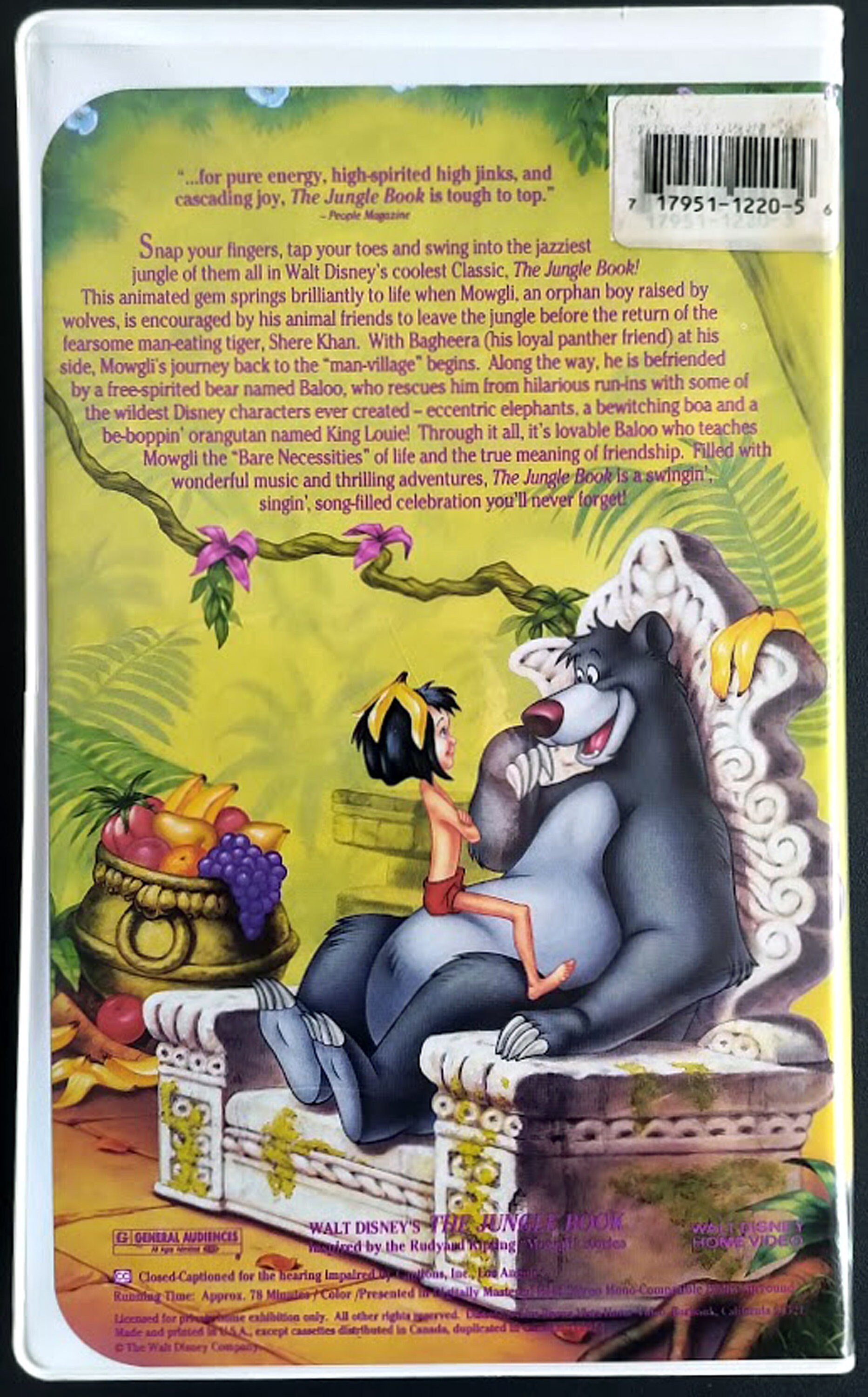 V. Rare the Jungle Book Walt Disney Classic, Black Diamond BETAMAX Tape ...