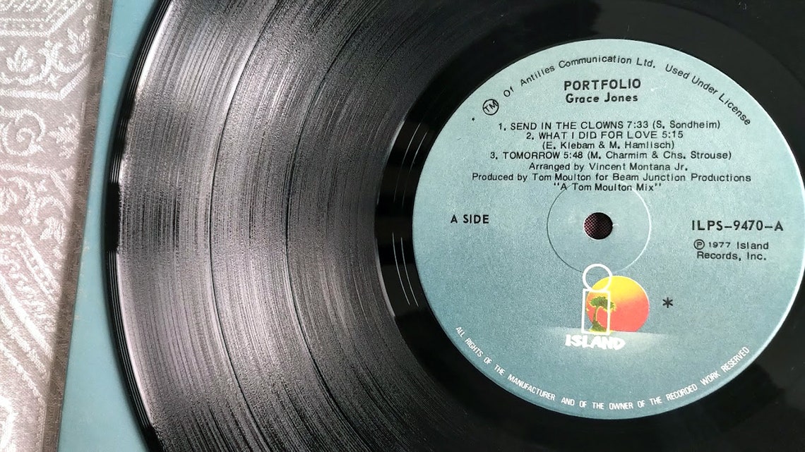 Grace Jones – Portfolio / Vinyl LP / *1977 Island Records Release (blue ...