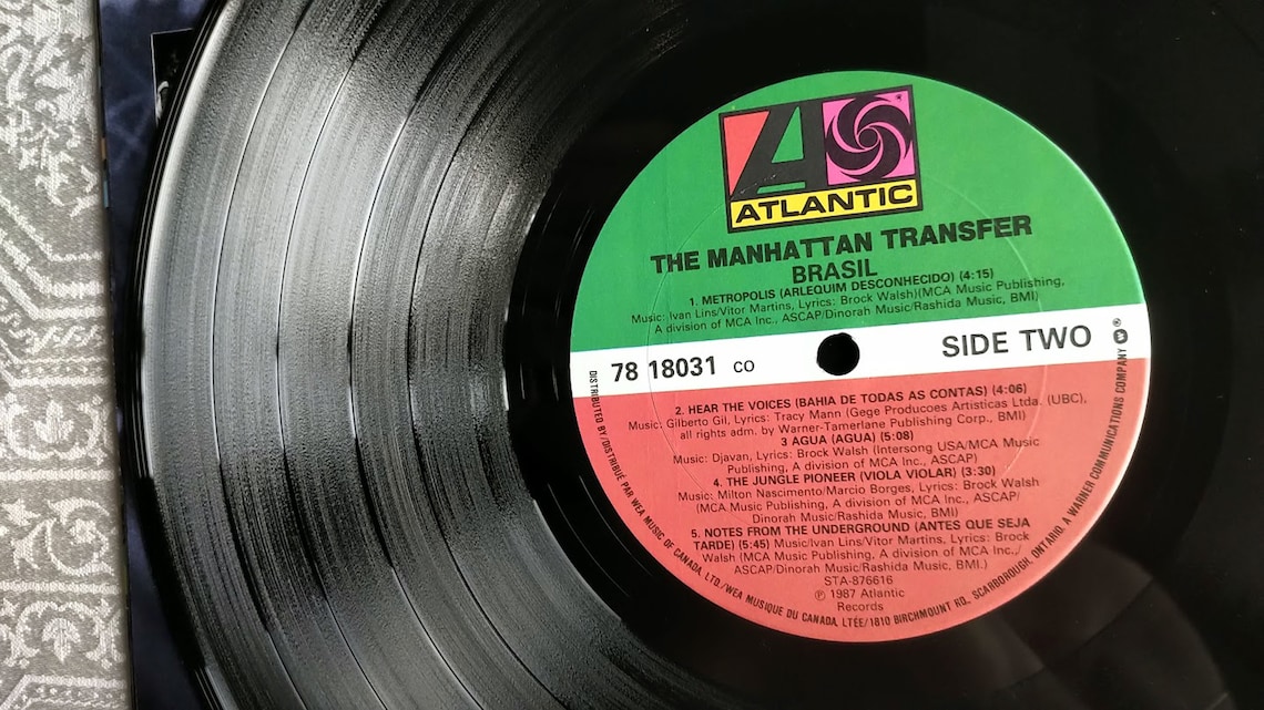 The Manhattan Transfer BRASIL / Vinyl LP/ Original 1987 Atlantic ...