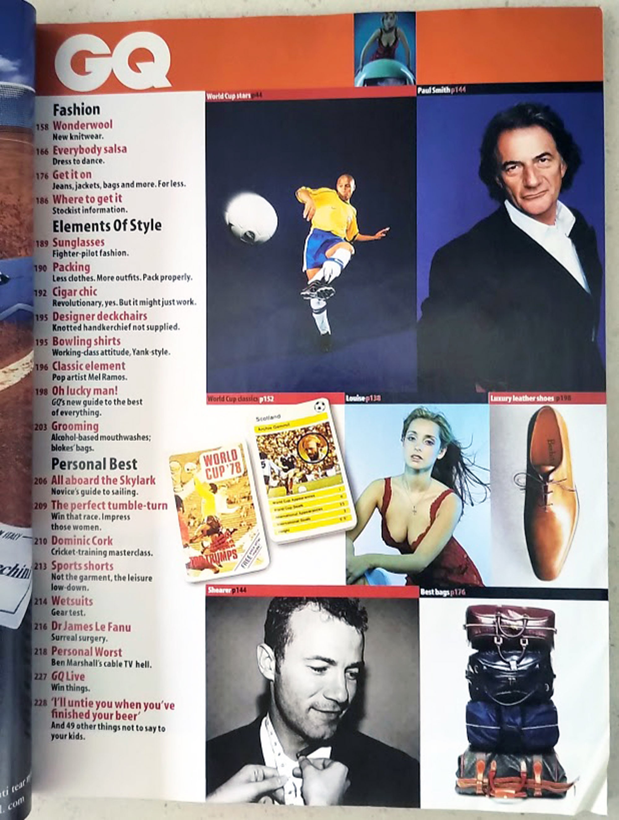 Britsh GQ Magazine July 1998. Cover: Sex Bambi-louise Redknapp / Kathy ...