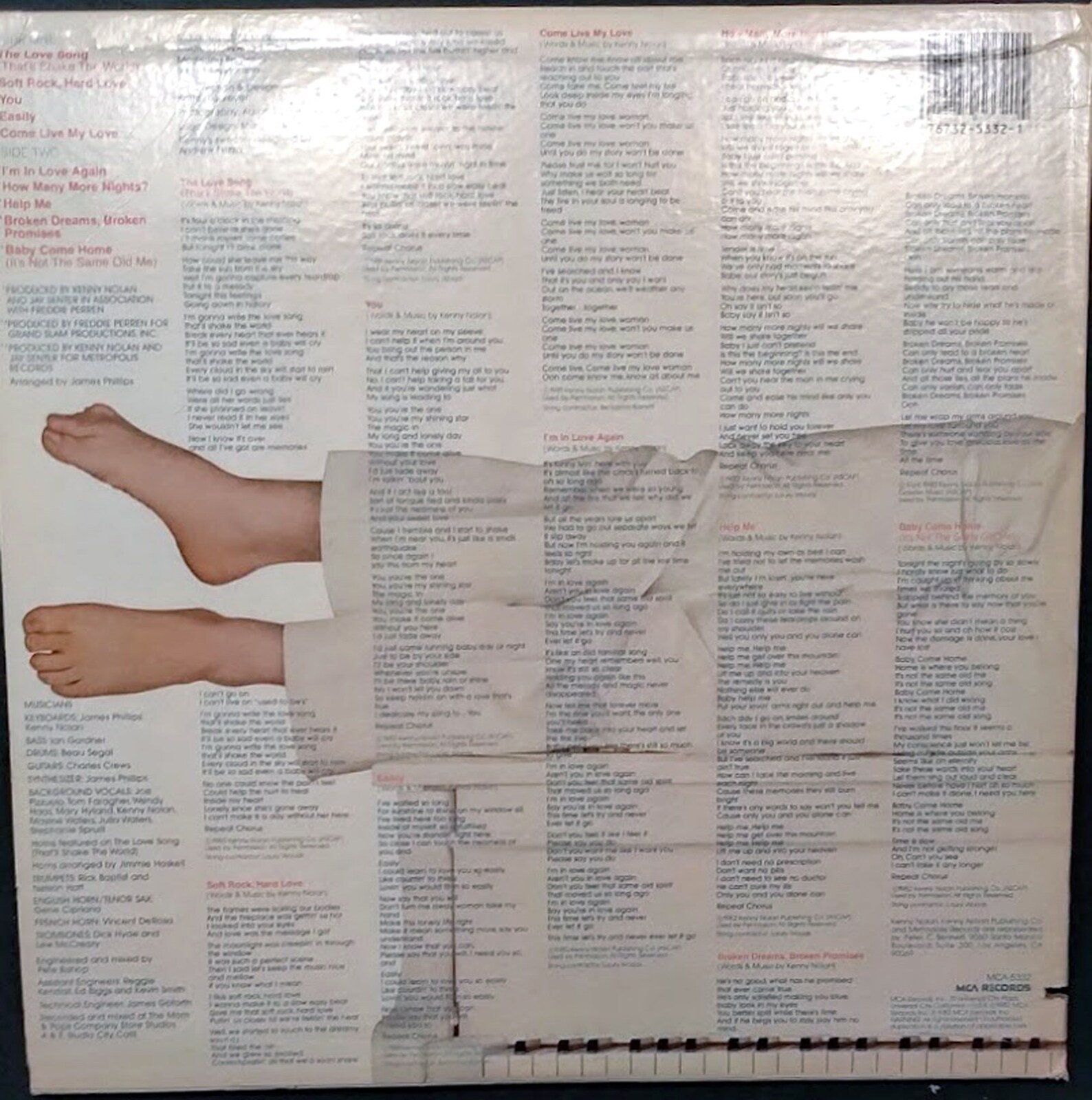 Kenny Nolan – Head to Toe / Vinyl LP / *original* 1982 MCA Records ...