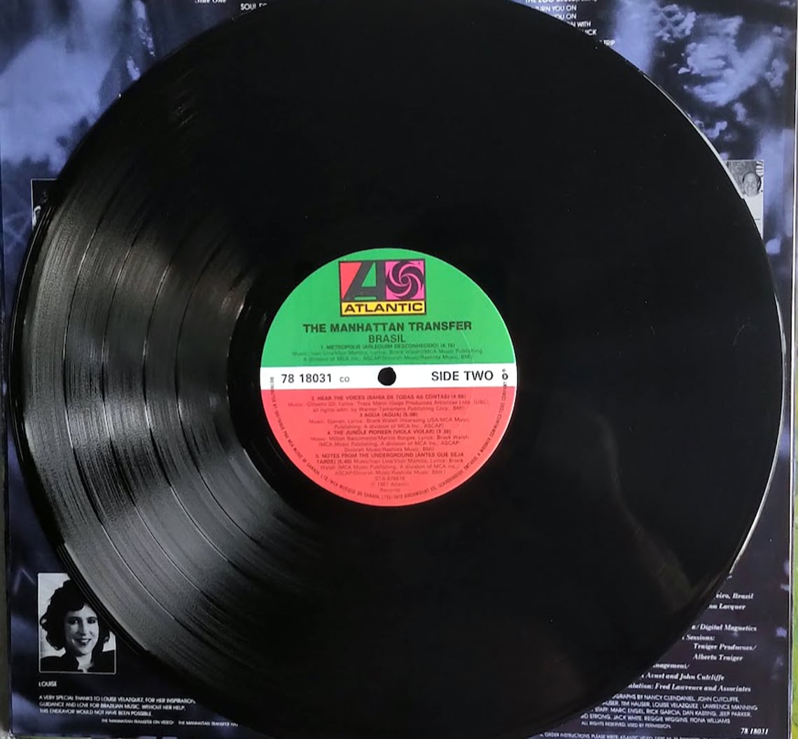 The Manhattan Transfer BRASIL / Vinyl LP/ Original 1987 Atlantic ...