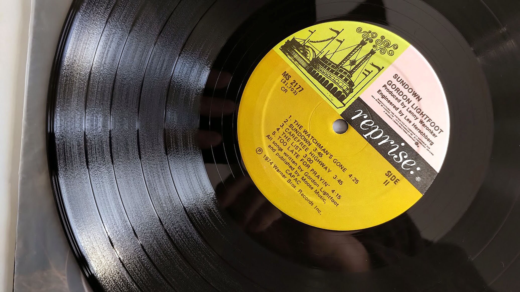 Rare label Variant Gordon Lightfoot Sundown / Vinyl LP / original 1974 ...