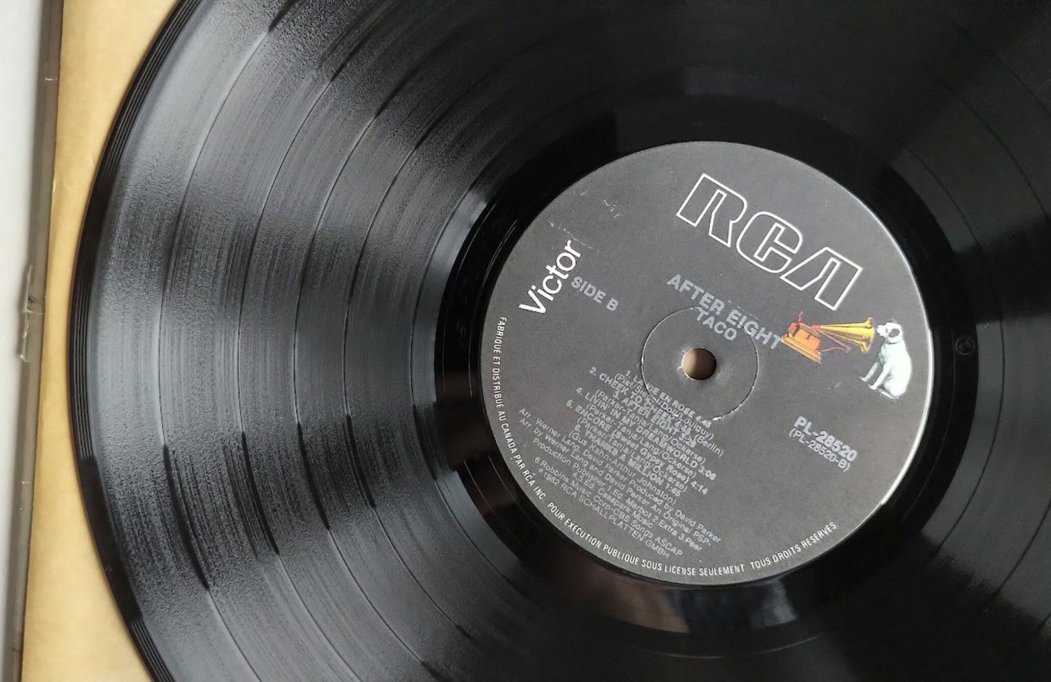 Taco After Eight / Vinyl LP / original 1982 Rca_victor Release / Debut ...