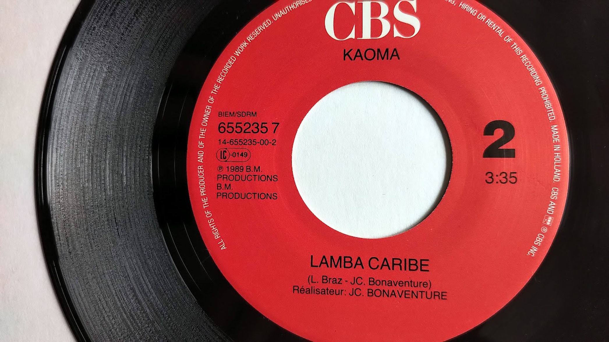Kaoma - Dançando Lambada / Vinyl - 7"- 45 RPM Record/ *original 1989 ...