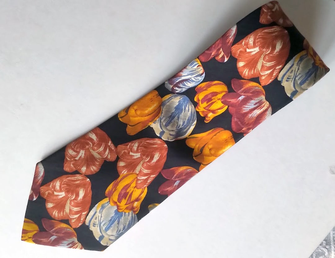 HUGO BOSS - 100% Silk Necktie / Made in Italy / Elegant - Black W ...