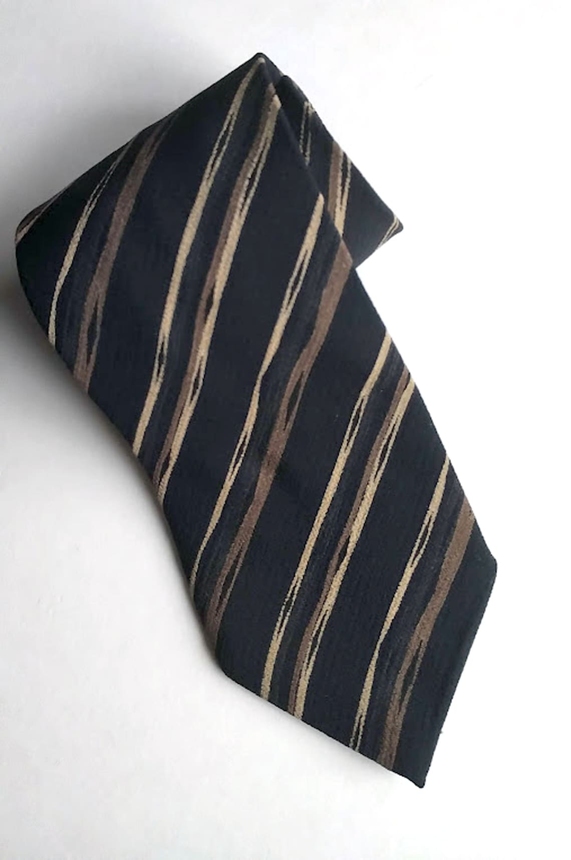 Vintage Hugo Boss Silk Necktie / Made in Italy / Black W/ Irregular ...