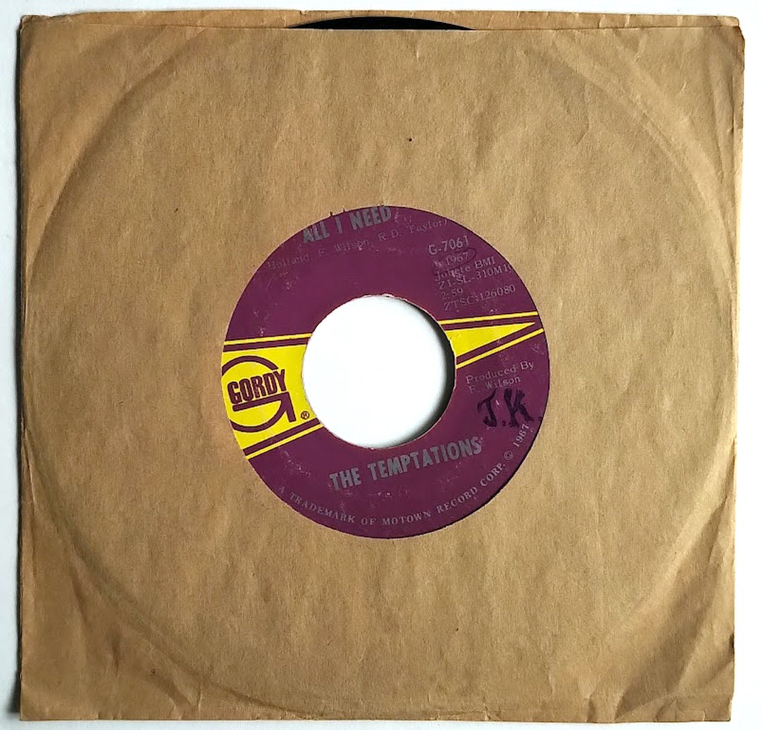 The Temptations All I Need/ Sorry is A Sorry Word / Vinyl - Etsy