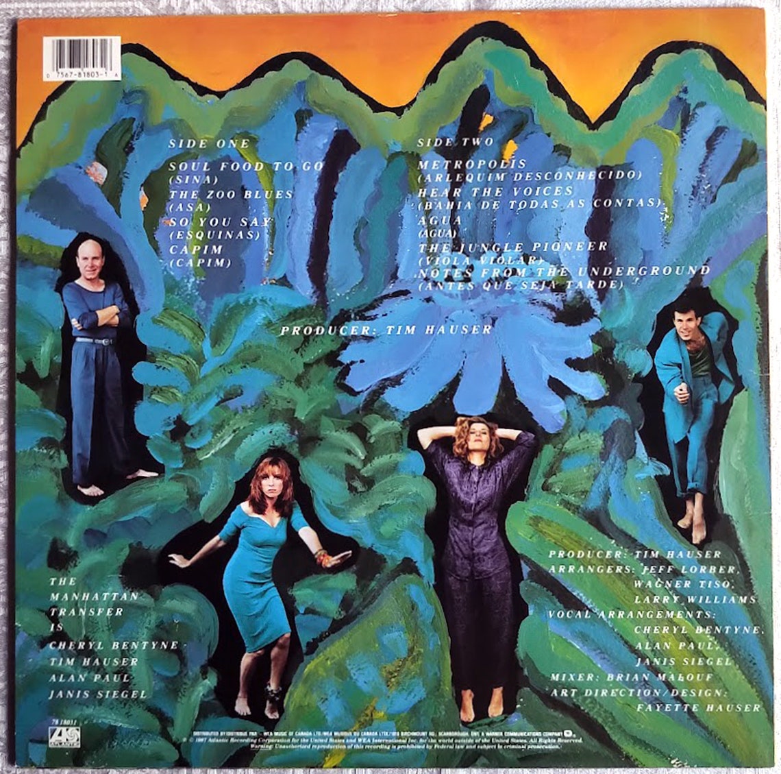 The Manhattan Transfer BRASIL / Vinyl LP/ Original 1987 Atlantic ...