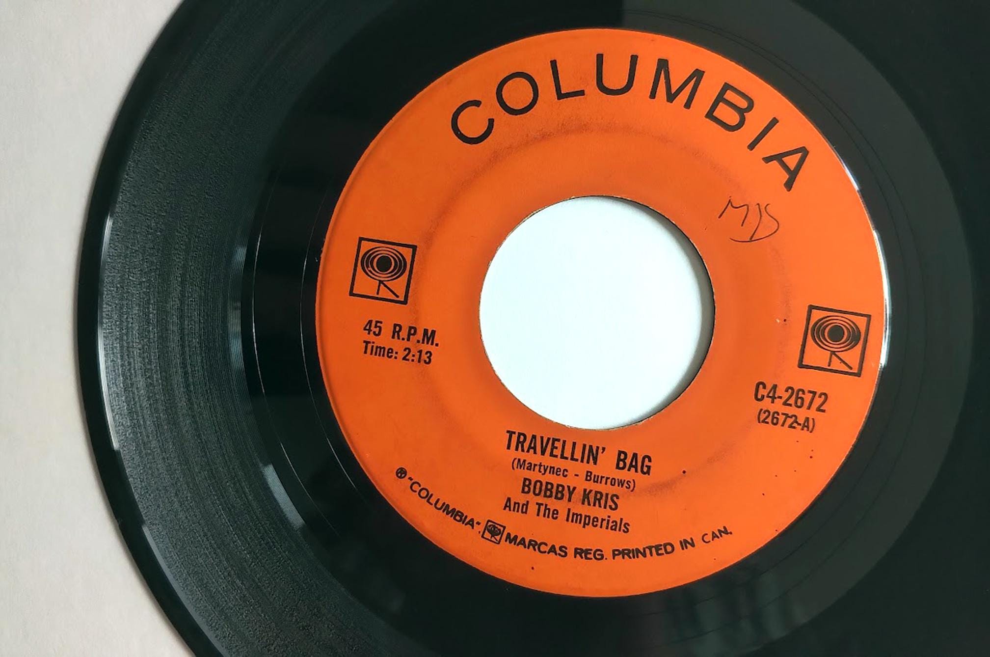 RARE* Bobby Kris and the Imperials – Walk on By/travellin' Bag/ Vinyl 7 ...