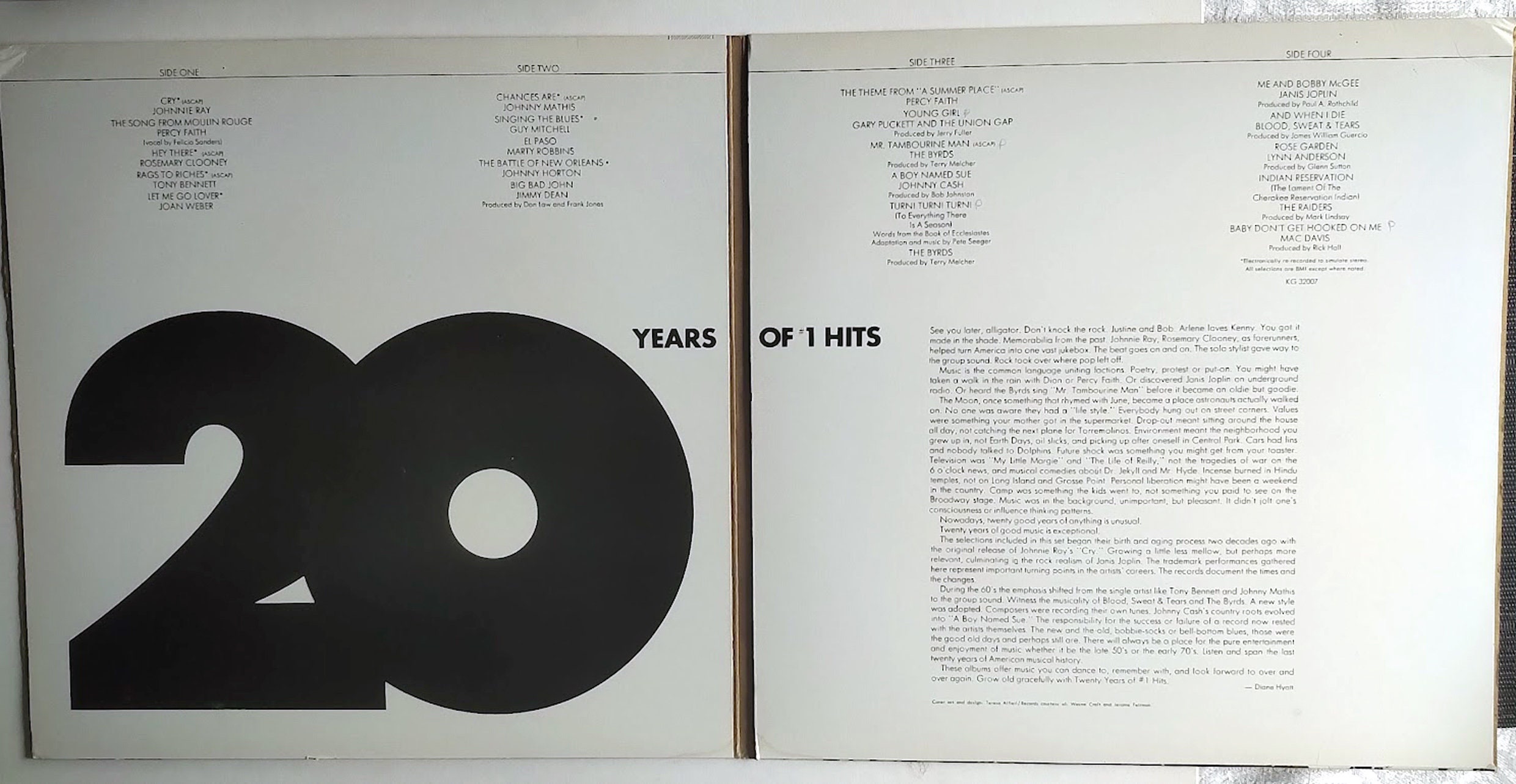 1972 Compilation 20 Years of 1 Hits Various / Vinyl LP X 2/ original ...