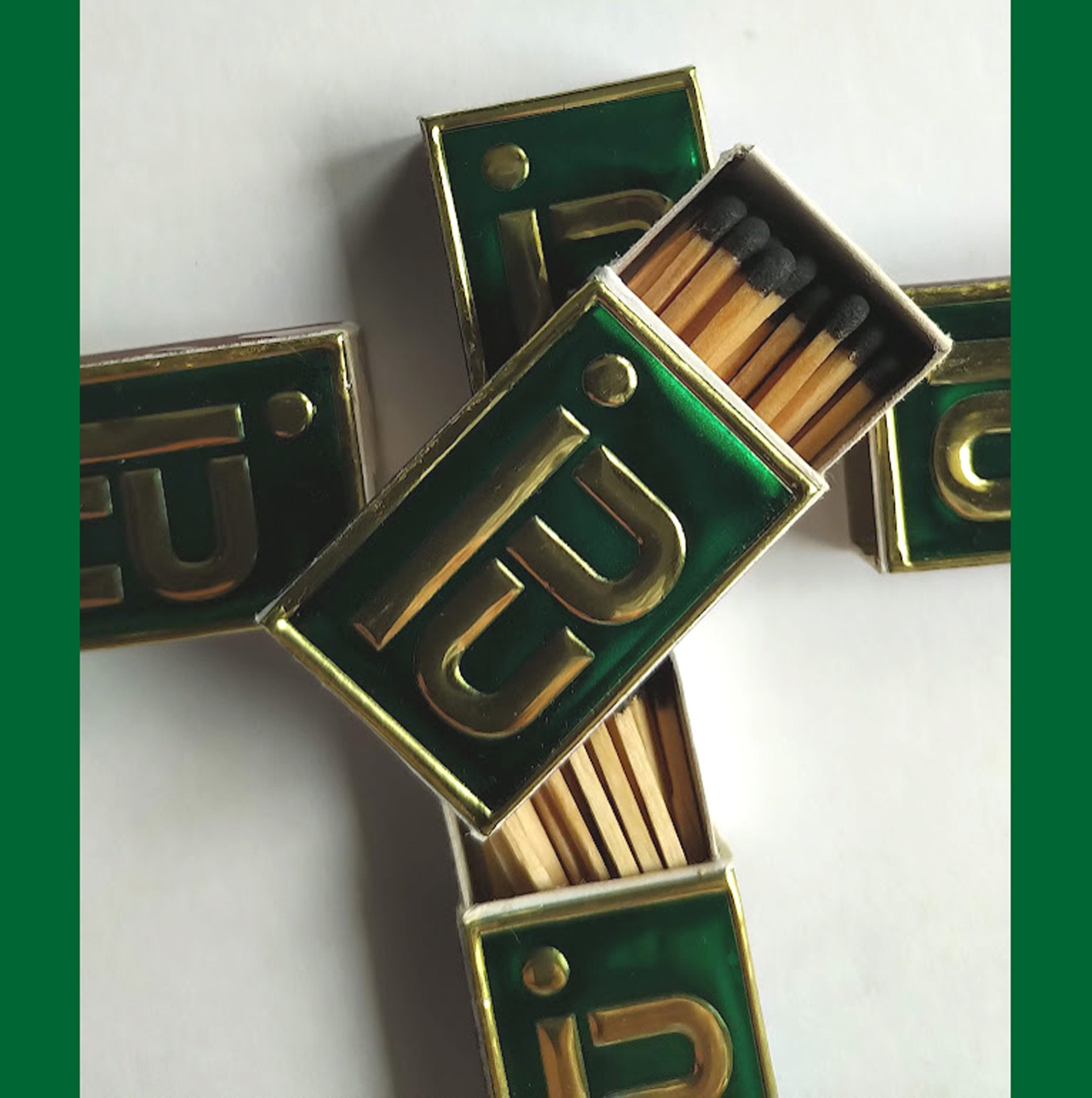 RARE Vintage 1960s-70s Gold Embossed Matchboxes W MATCHES Bantam Match ...