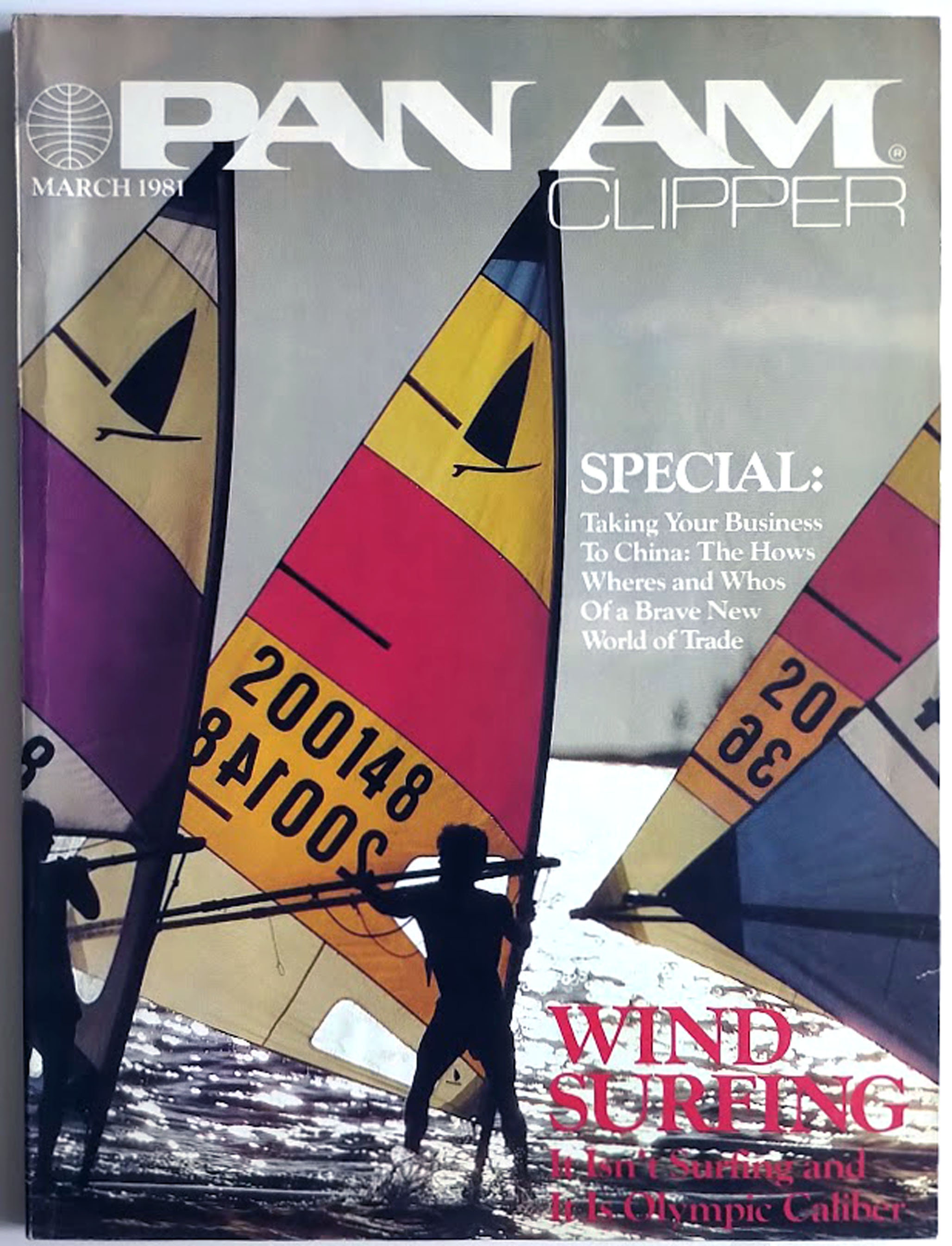 Extremely RARE March 1981 PAN AM Clipper Magazine / Cover: Wind Surfing ...