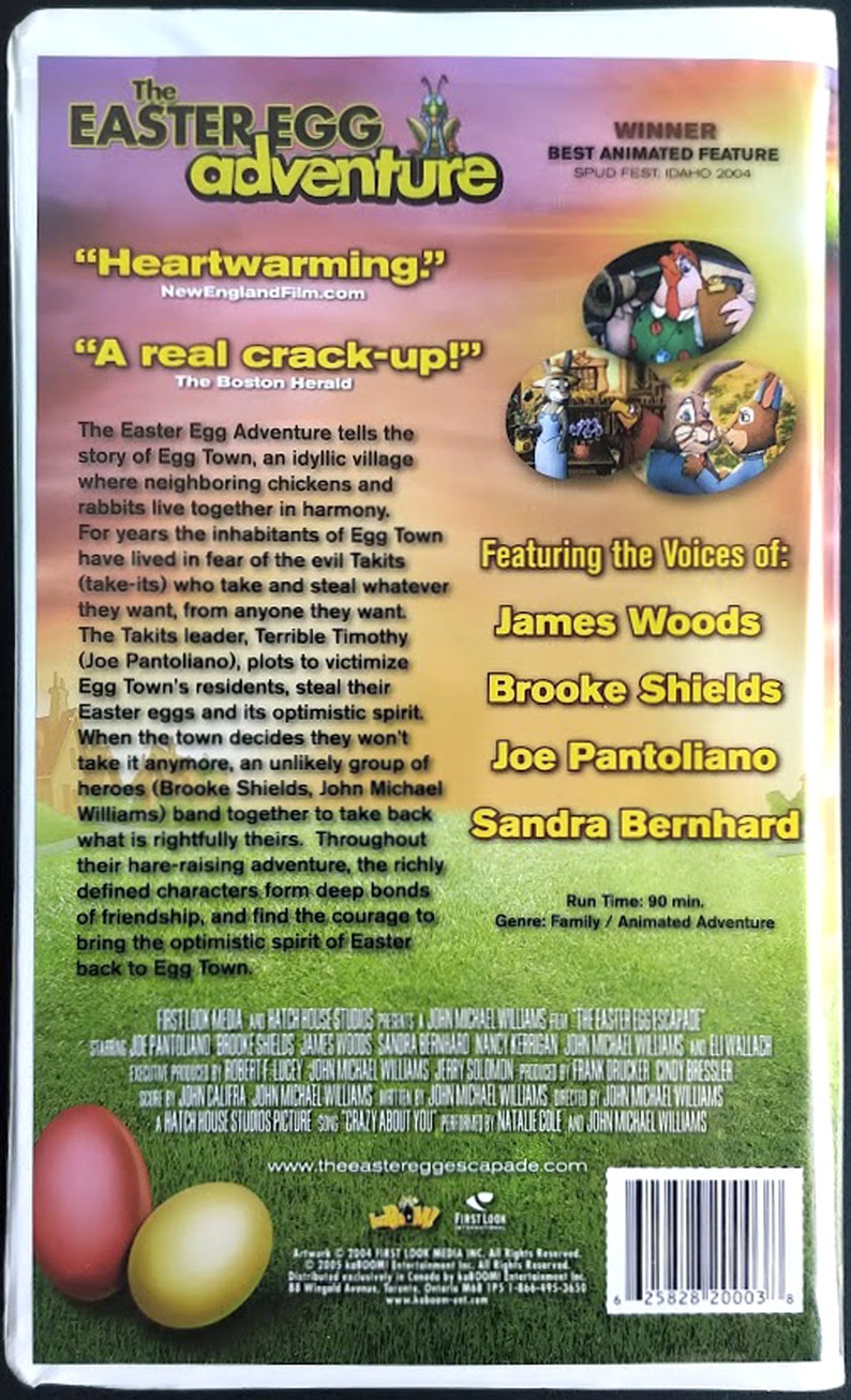 The EASTER EGG Adventure - VHS / Large White Clamshell / Song: "crazy About You" by Natalie Cole ...