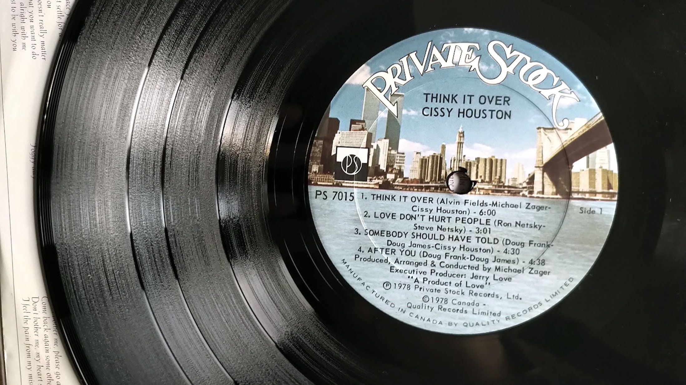 Cissy Houston Think It Over / Vinyl LP/ original 1978 Private Stock ...