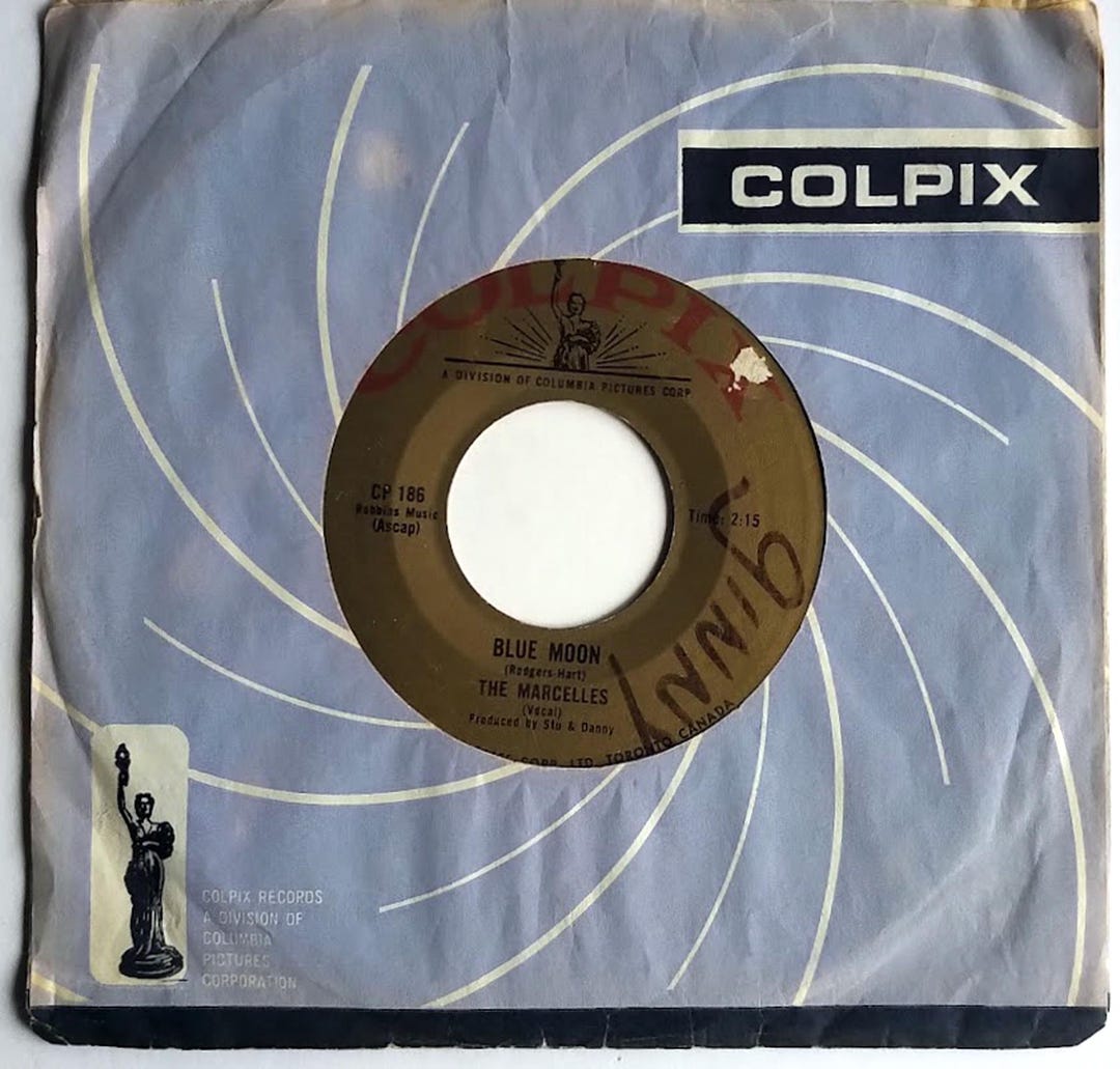 The Marcels – Blue Moon / Goodbye to Love / Vinyl 7" 45 RPM Record ...