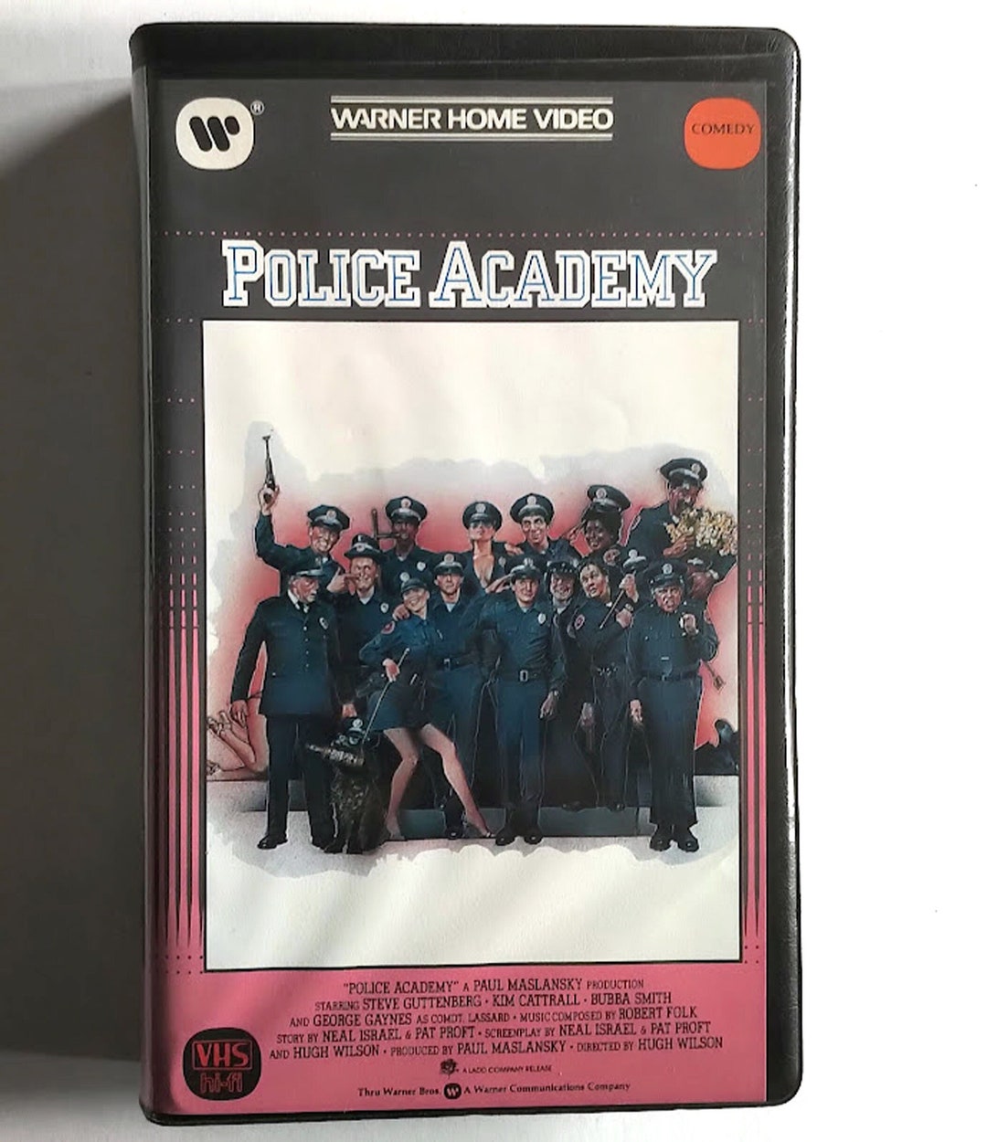 Very RARE* Police Academy (1984) - *LARGE Black Clamshel Case/ *betamax ...