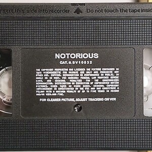 Notorious (1946) - VHS (1998) / Gold, Hard Clamshell Case / Digitally ...