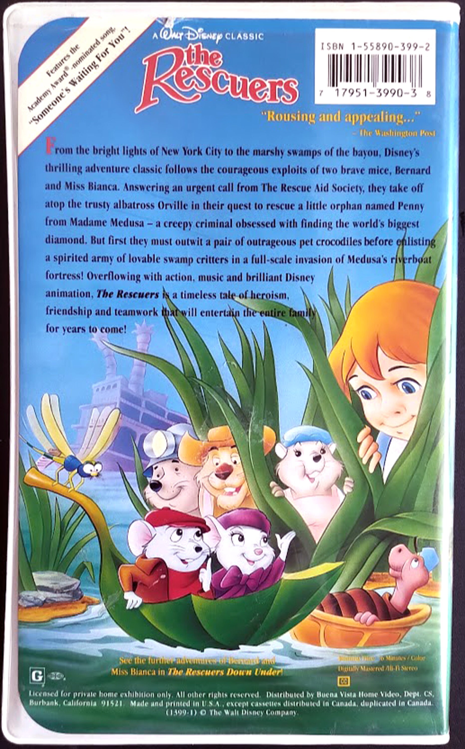 The Rescuers VHS / Walt Disney Black Diamond Classic / Clam - Etsy Canada