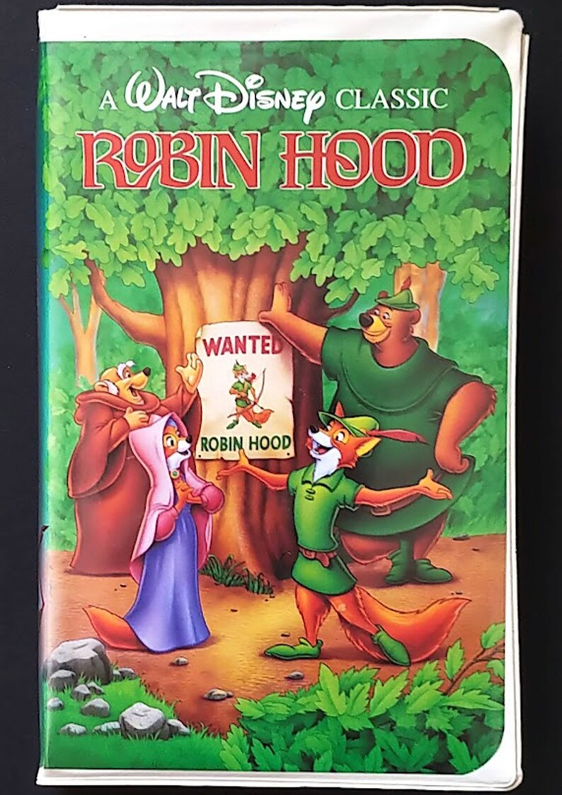Robin Hood 1973 Walt Disney Classic, Black Diamond Series / 1991 VHS ...
