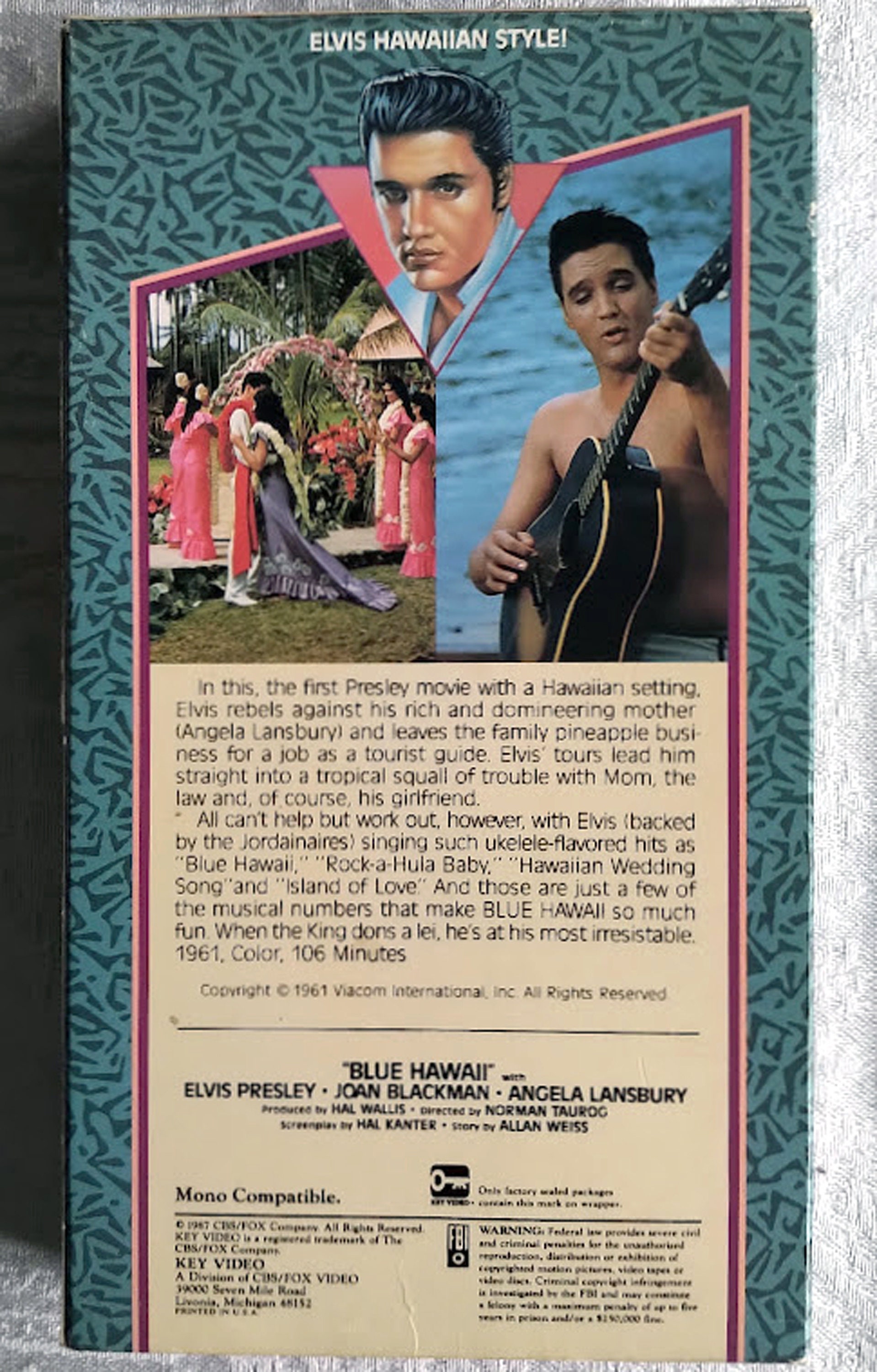 Elvis "blue Hawaii" (1961) - VHS (1987) / the Elvis Presley Collection ...