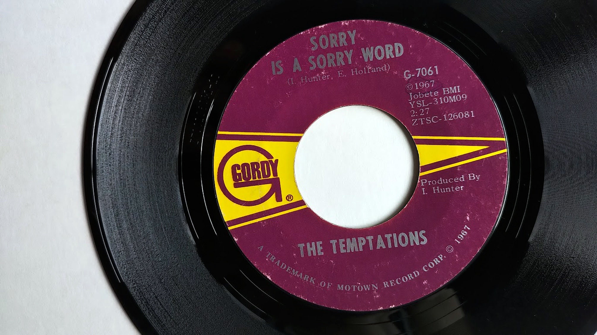 The Temptations – All I Need/ Sorry is A Sorry Word / Vinyl 7"- 45 RPM ...