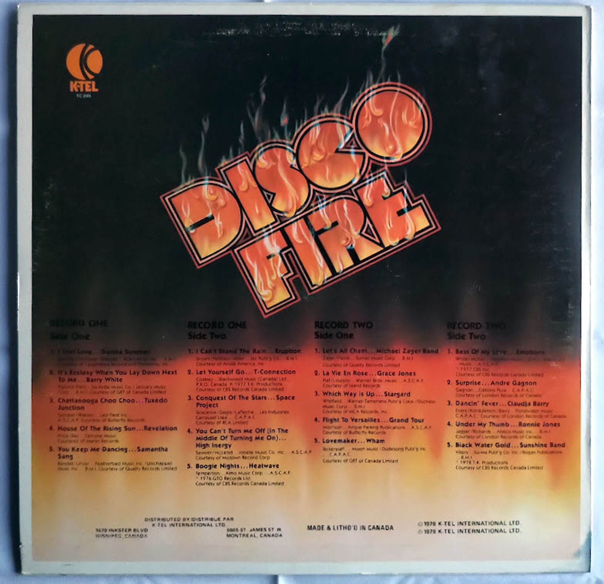 1978 Compilation Disco Fire Various Artists/ Vinyl LP X 2/ Original K ...