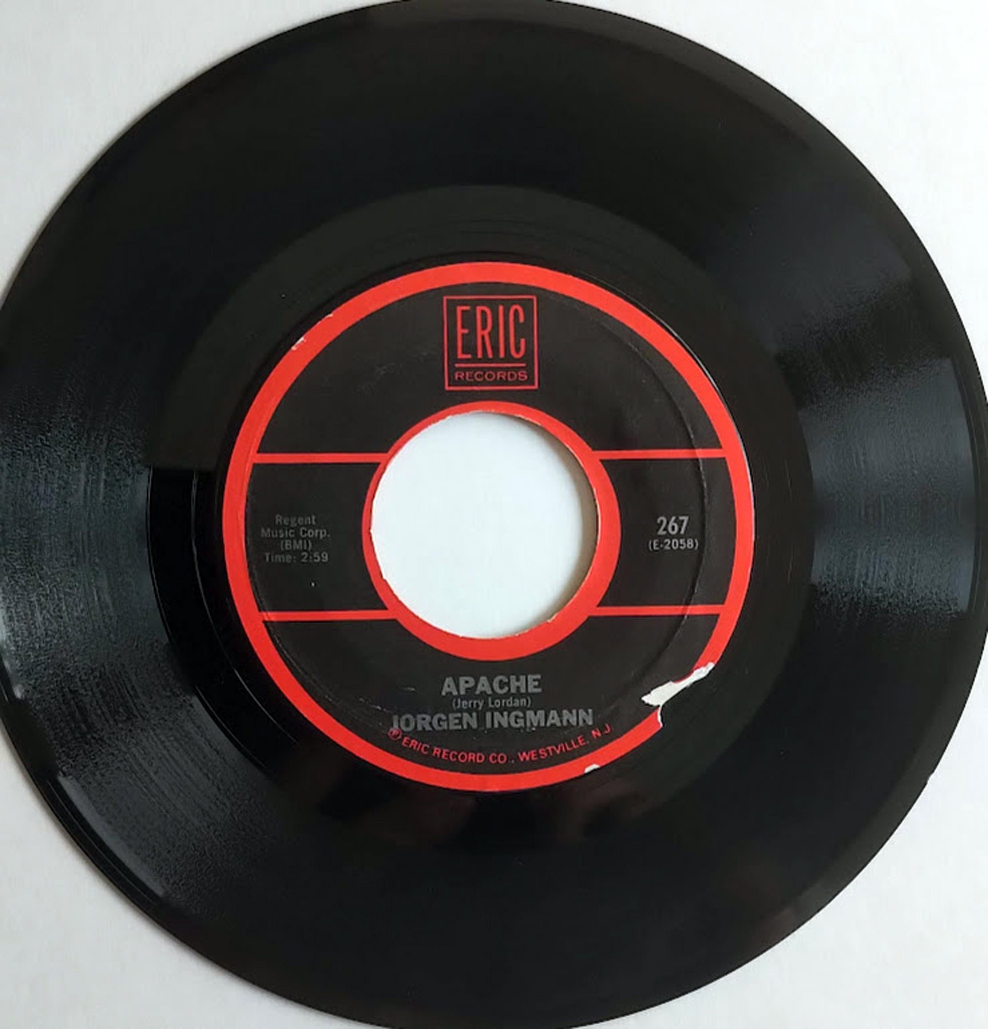 The Champs / Jorgen Ingmann – Tequila/ Apache / Vinyl 7"- 45 RPM Record ...