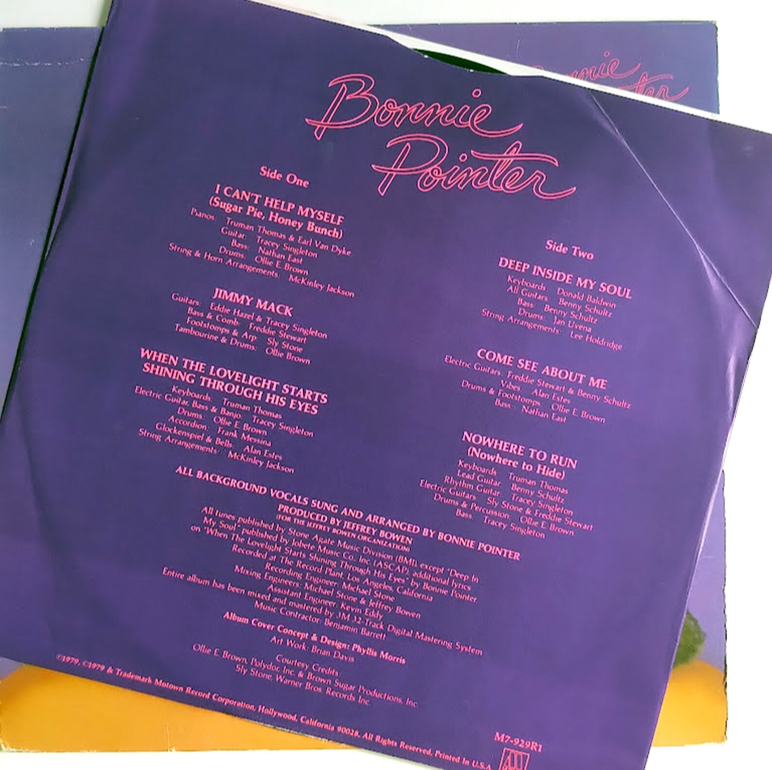 Bonnie Pointer – Bonnie Pointer (purple) / Vinyl LP/ *original 1979 ...