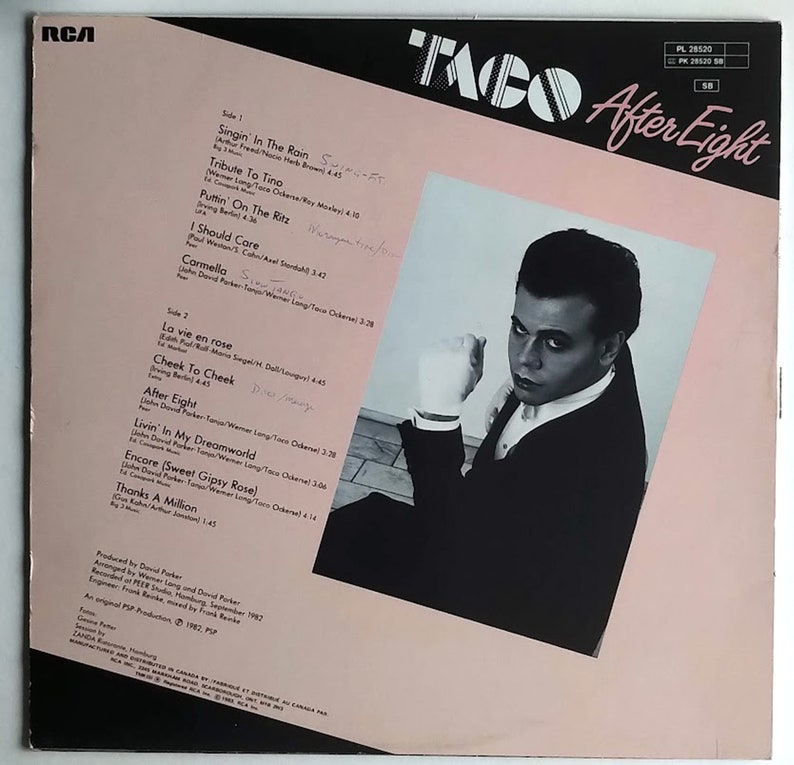 Taco – After Eight / Vinyl LP / *original 1982 Rca_victor Release ...
