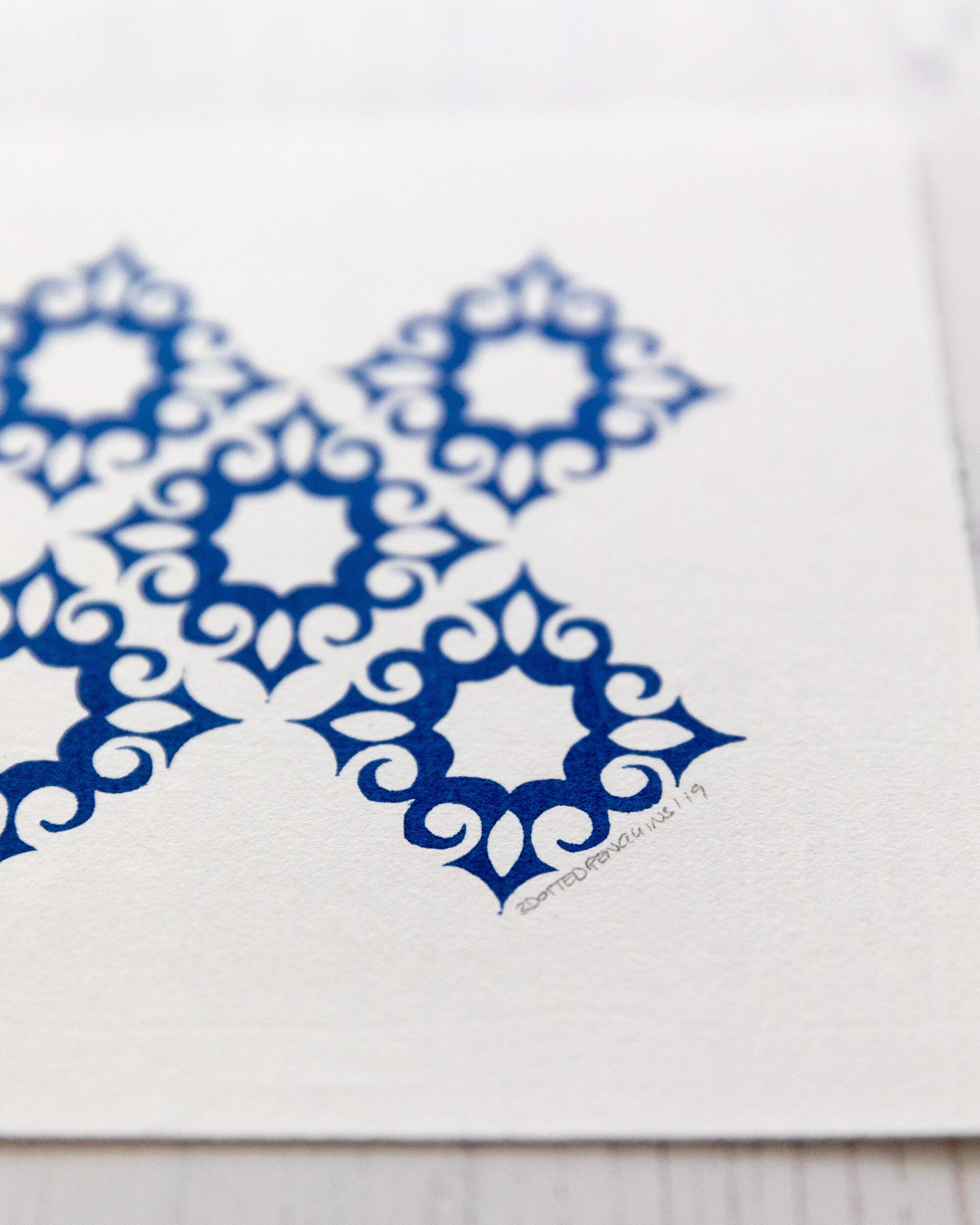 Geometric Original Block Mini-print Hand Carved Stamp Blue - Etsy