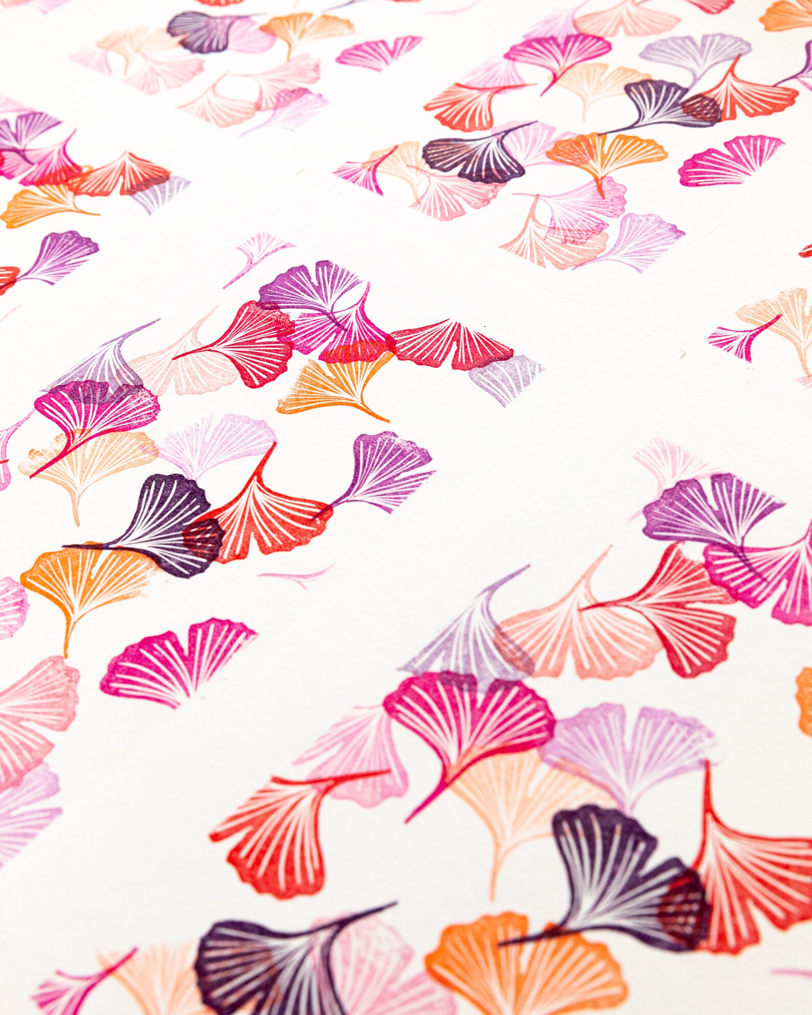 Ginkgo Leaves Limited Edition Print Original Blockprint - Etsy