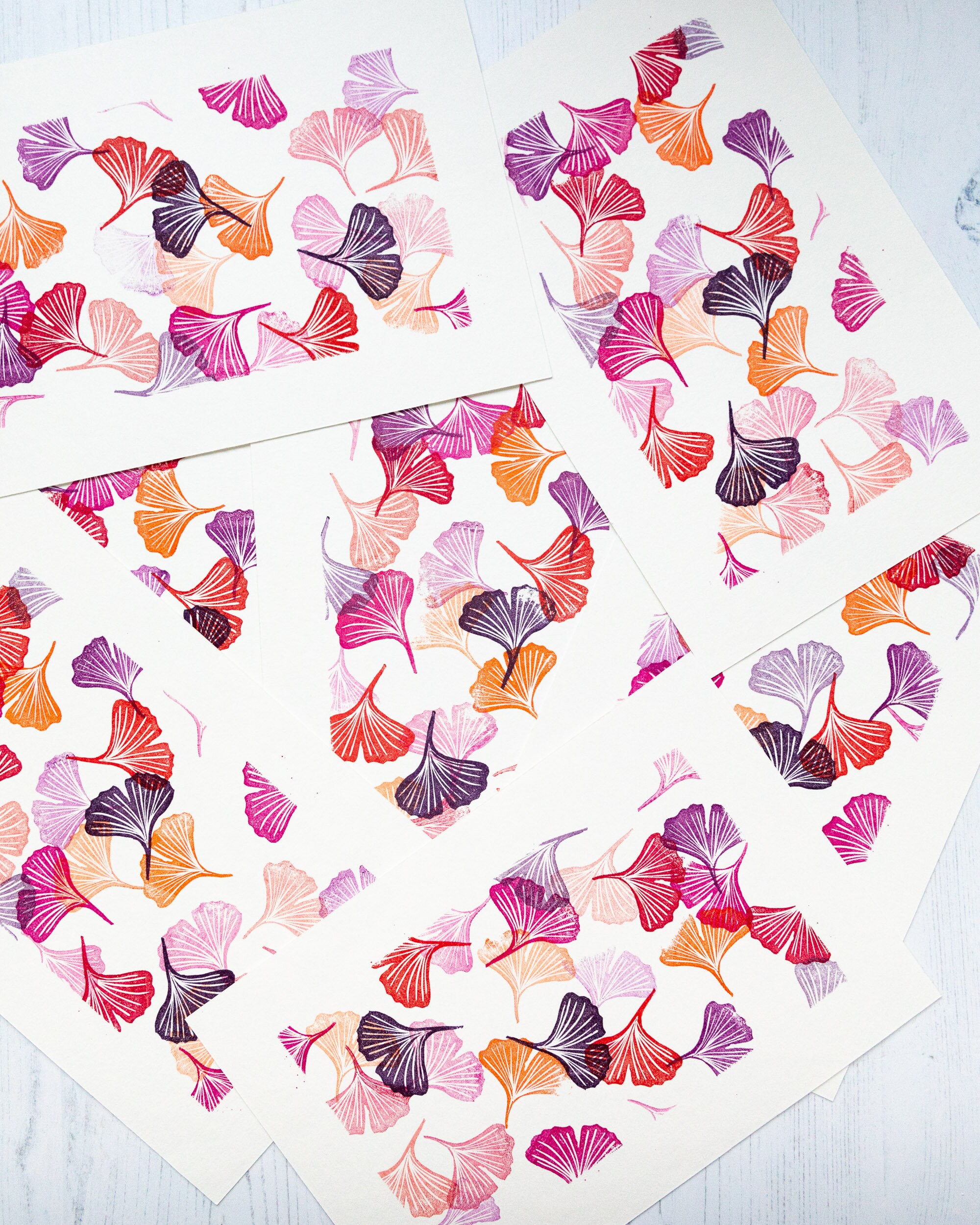 Ginkgo Leaves Limited Edition Print Original Blockprint - Etsy