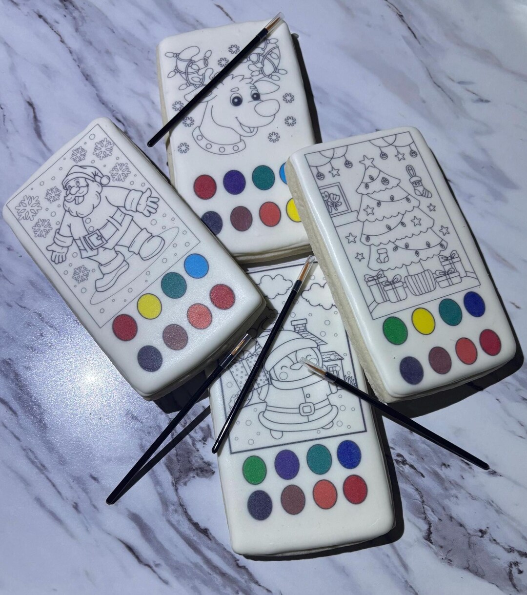 Christmas Paint Your Own Cookies Kits, Christmas Cookie Coloring Pages ...