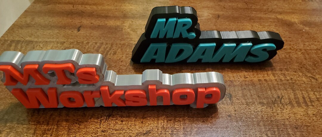 Personalized Desk Plate Custom 3D Printed Name Sign Unique Gift - Etsy