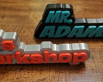 Desk Name Plate Door Sign Office Gift Custom Name Sign Personalized ...