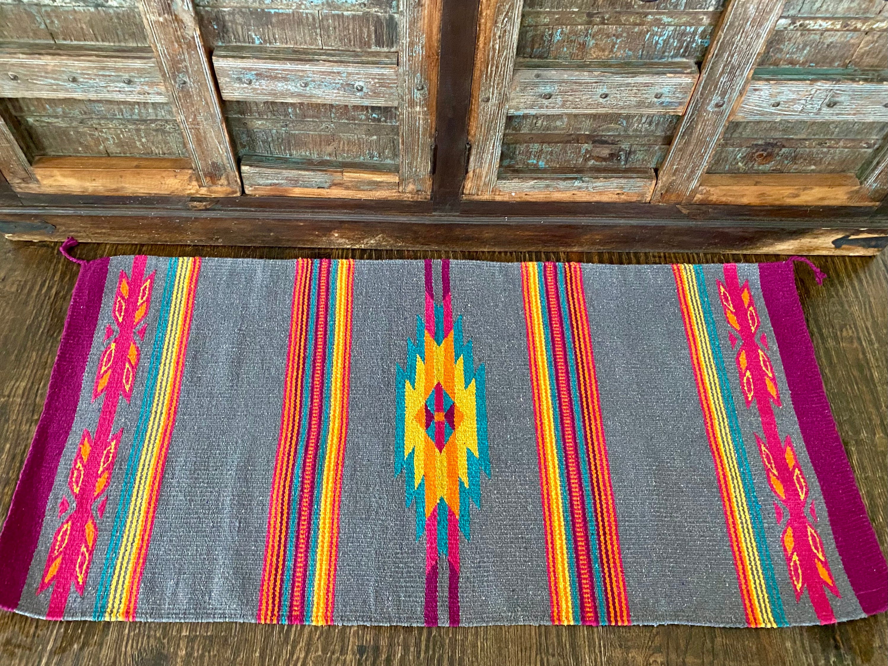 Gray and Pink Aztec Rug Tribal Rug Southwestern Rug Kilim | Etsy