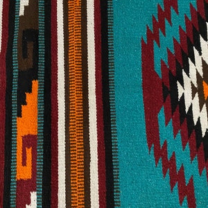 Teal Aztec Throw Rug: Southwestern Tribal Boho Decor (32x64) - Etsy