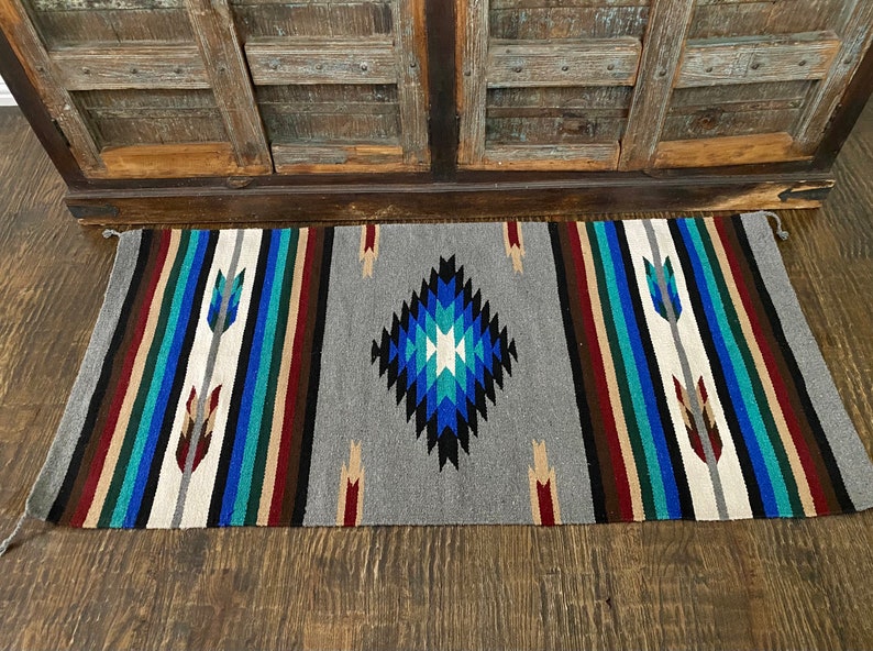 Grey Aztec Rug Tribal Rug Southwestern Throw Rug Kilim - Etsy