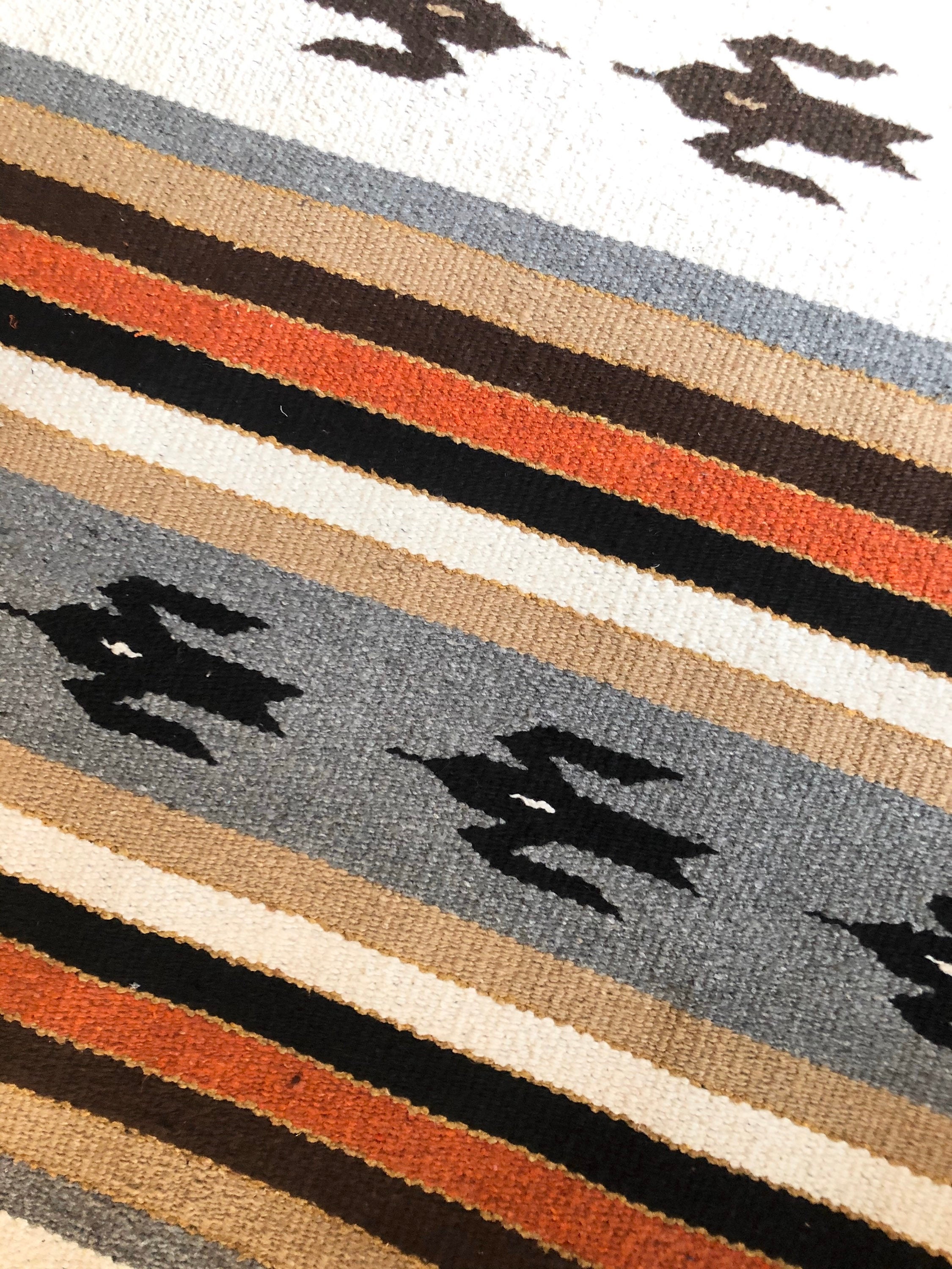 White Aztec Rug Tribal Rug Southwestern Rug Kilim Boho - Etsy