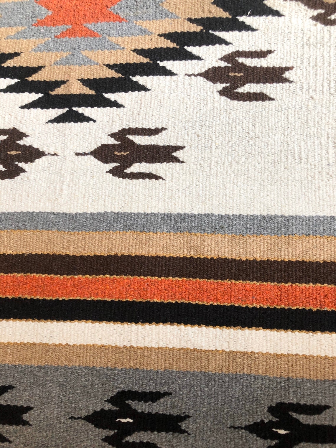 White Aztec Rug Tribal Rug Southwestern Rug Kilim Boho | Etsy